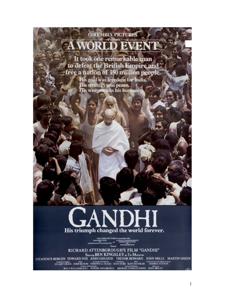 Review of the Film "Gandhi" | PDF | Mahatma Gandhi | Nonviolence