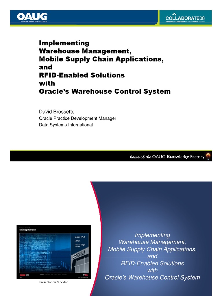 WMS Msca Rfid | PDF | Radio Frequency Identification | Logistics