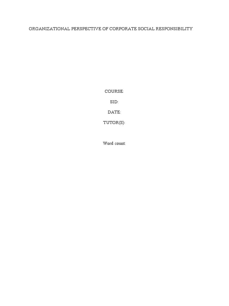 Corporate Social Responsibility | PDF | Corporate Social Responsibility ...