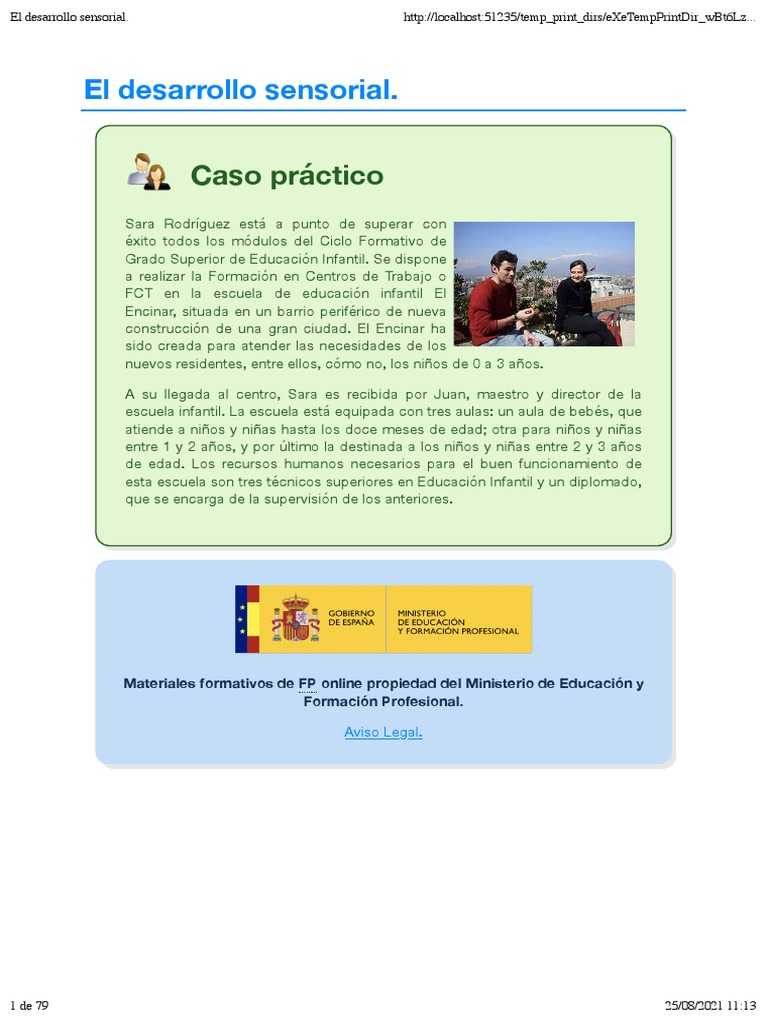 Tema 1 - Desarrollo Cognitivo y Motor | PDF | Escuchando | Gusto