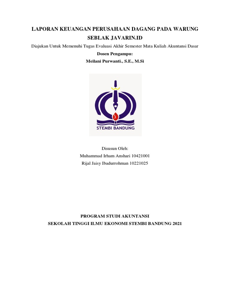 Laporan Keuangan Warung Seblak Javarin | PDF