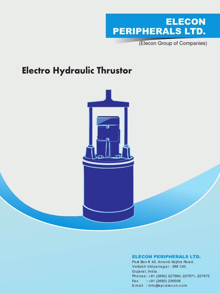 Electro Hydraulic Thrustor Guide | PDF | Electric Motor | Actuator