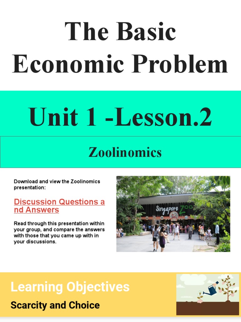 The Basic Economic Problem Unit 1 - Lesson.2 | PDF | Resource ...