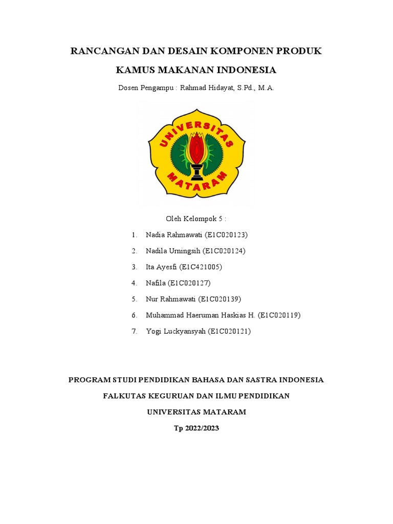 Rancangan Dan Desain Komponen Produk Kami | PDF