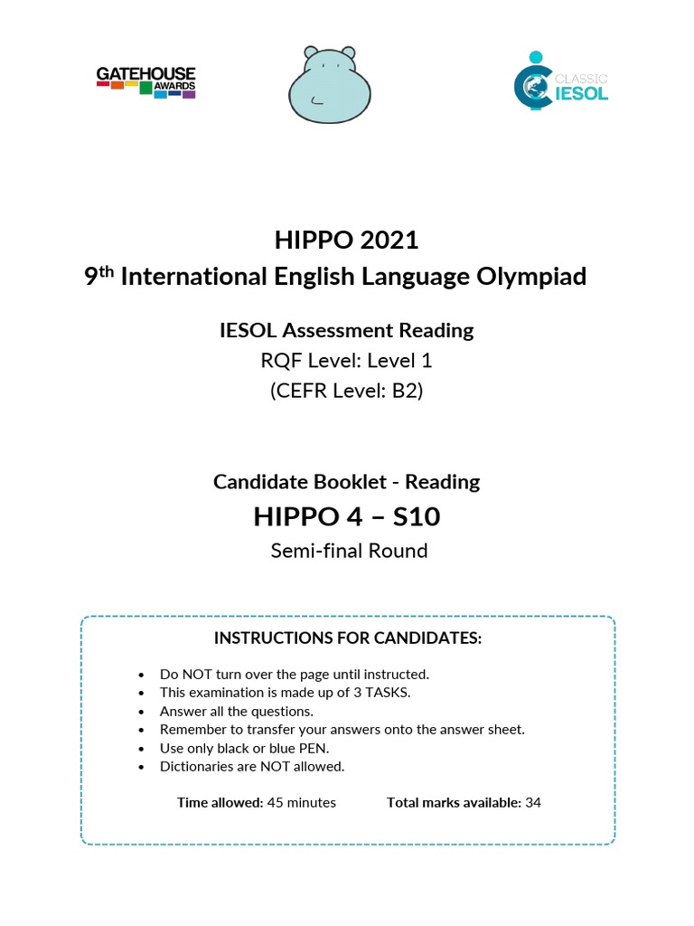 Hippo 4 Reading SF 2021 | PDF | Pasta | Tomato Sauce
