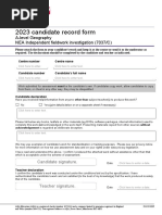 Candidate Record Form: Food Assessment | PDF