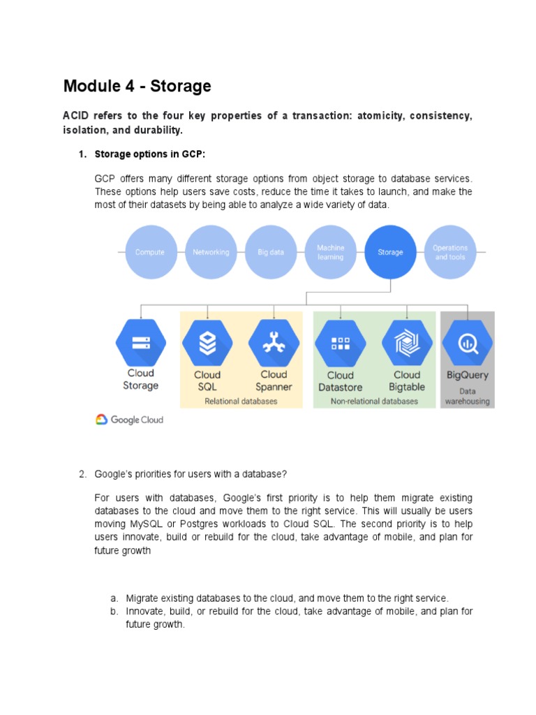 GCP Storage | PDF | Databases | No Sql