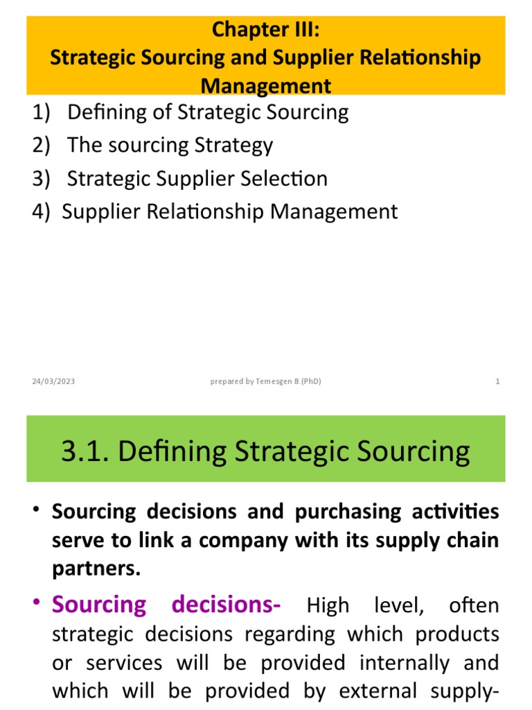 Chapter III | PDF | Procurement | Supply Chain