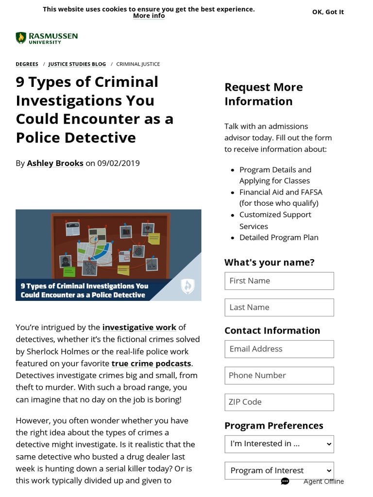 9 Types of Criminal Investigations You Could Encounter As A Police ...