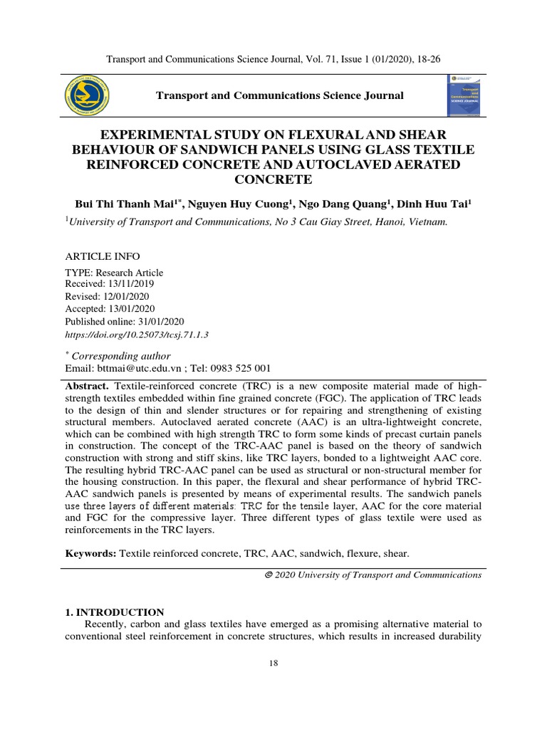 Experimental Study On Flexural and Shear Behaviour of Sandwich Panels ...