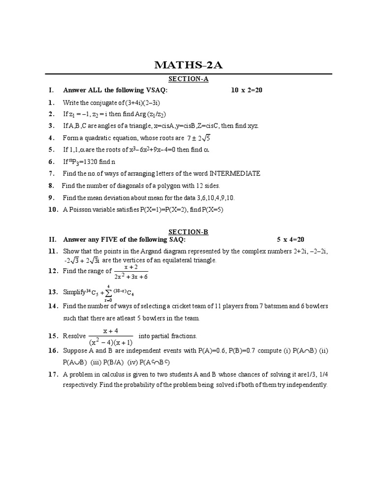 Maths 2a PDF | PDF | Variance | Numbers