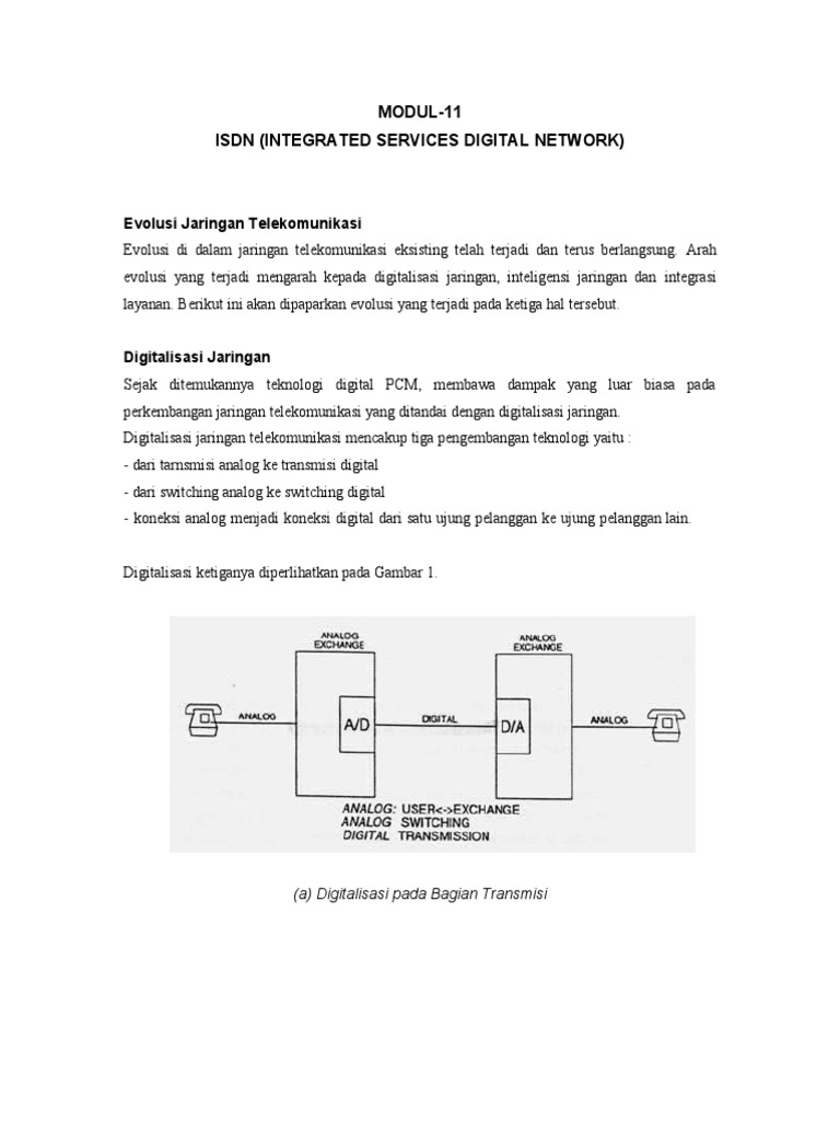 Modul-11 Isdn (Integrated Services Digital Network) | PDF