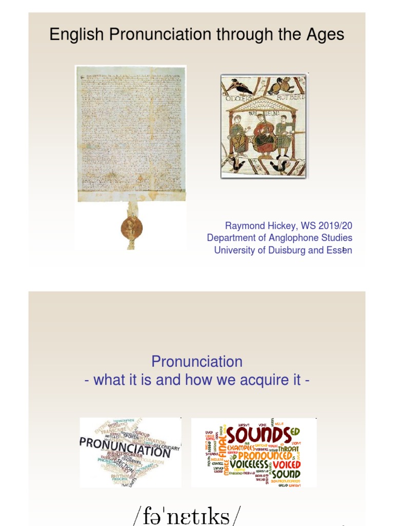 English Pronunciation Through The Ages Introduction PDF | Download Free ...
