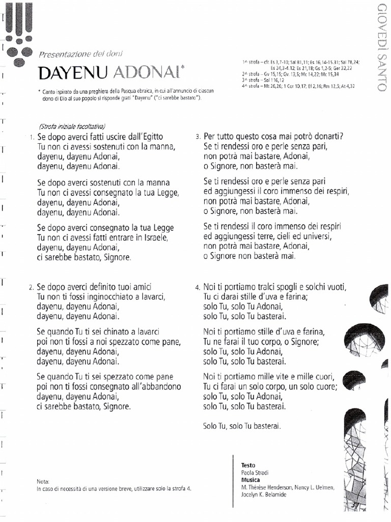 Dayenu Adonai | PDF