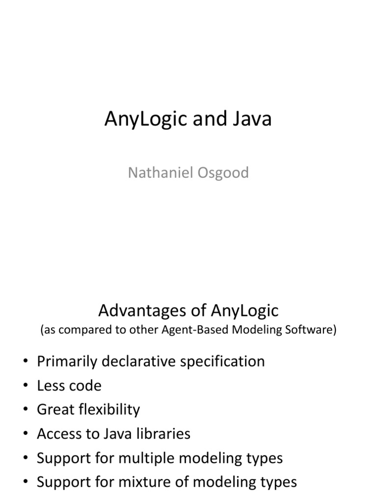 Anylogic And Java Pdf Library Computing Java Programming Language 8536