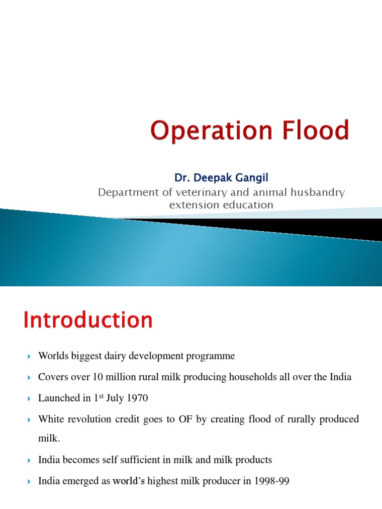 Operation Flood | PDF | Milk | Dairy