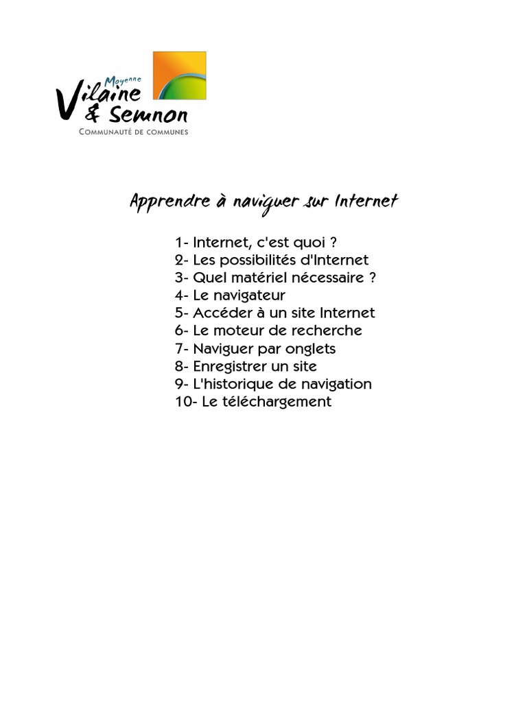 Apprendre À Naviguer Sur Internet | PDF | l'Internet | Fournisseur d ...