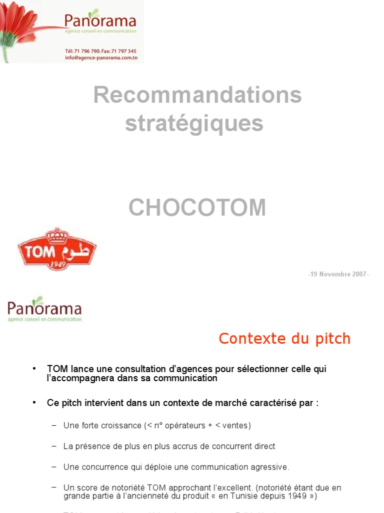 TD3 ChocoTom Comm MKG | PDF | Marque | Média (Communication)
