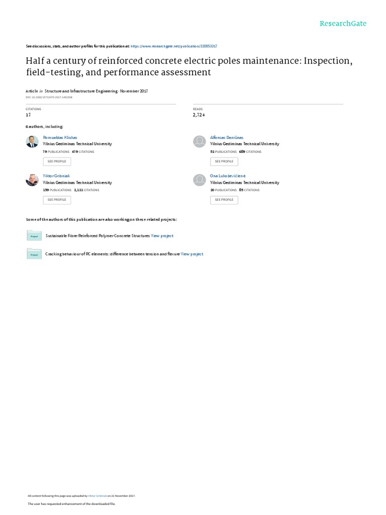 Half A Century of Reinforced Concrete Electric Poles Maintenance ...