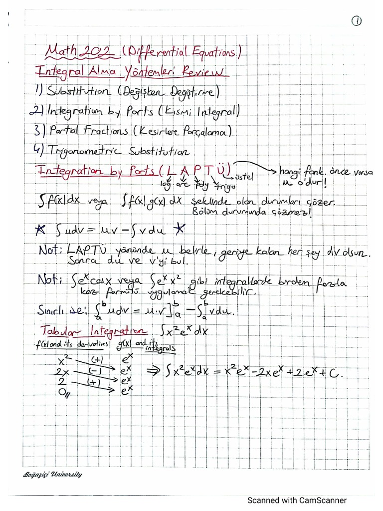 Differential Equations Notes | PDF