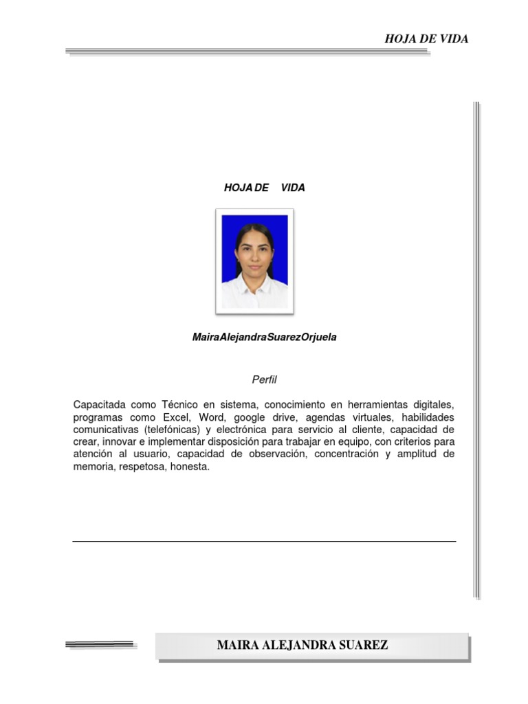 Técnico en Sistemas: Maira Suarez | PDF | Informática