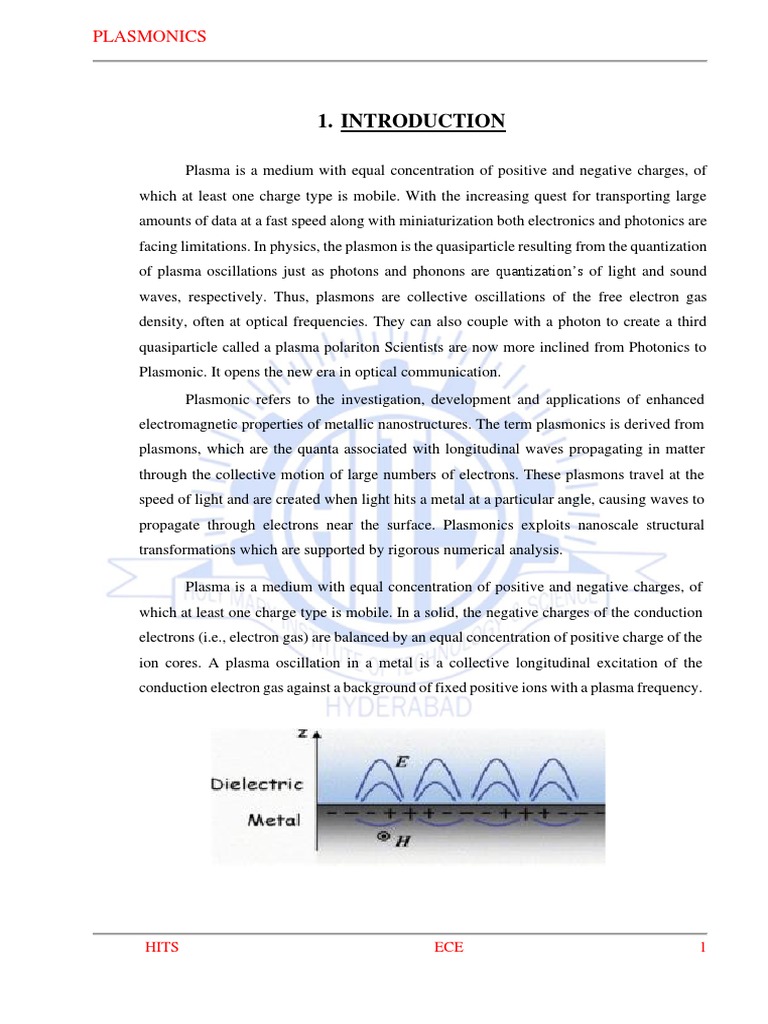 Seminar Plasmonics | PDF | Plasmon | Physical Phenomena