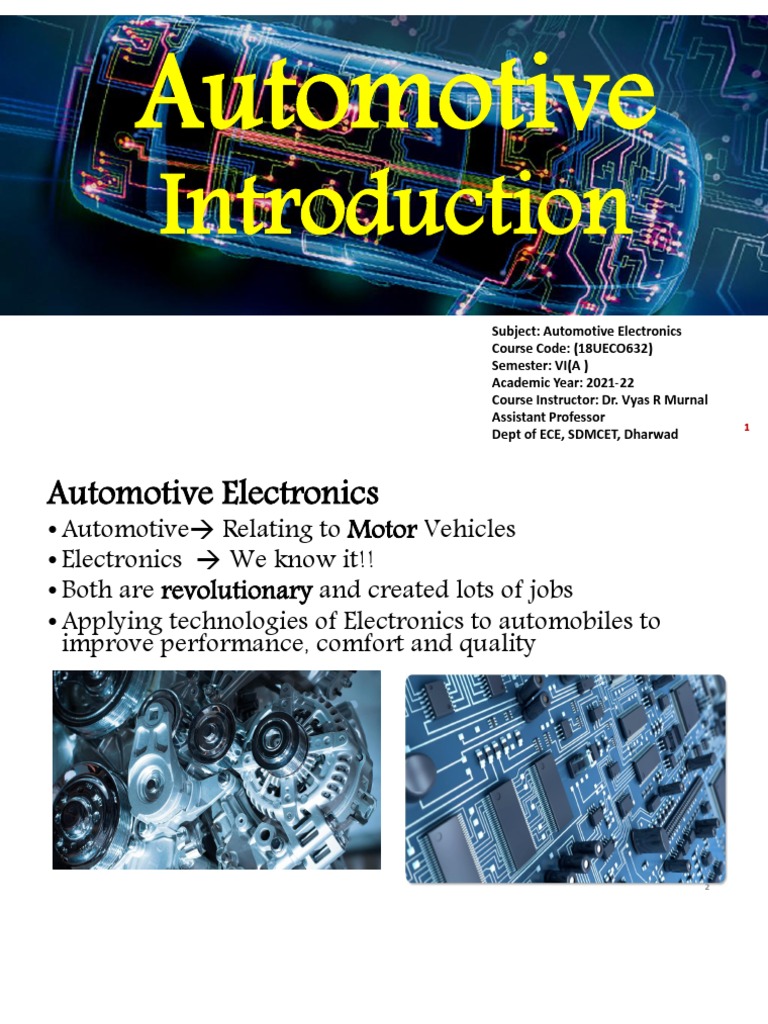 Automotive Electronics Overview | PDF | Car | Automotive Industry