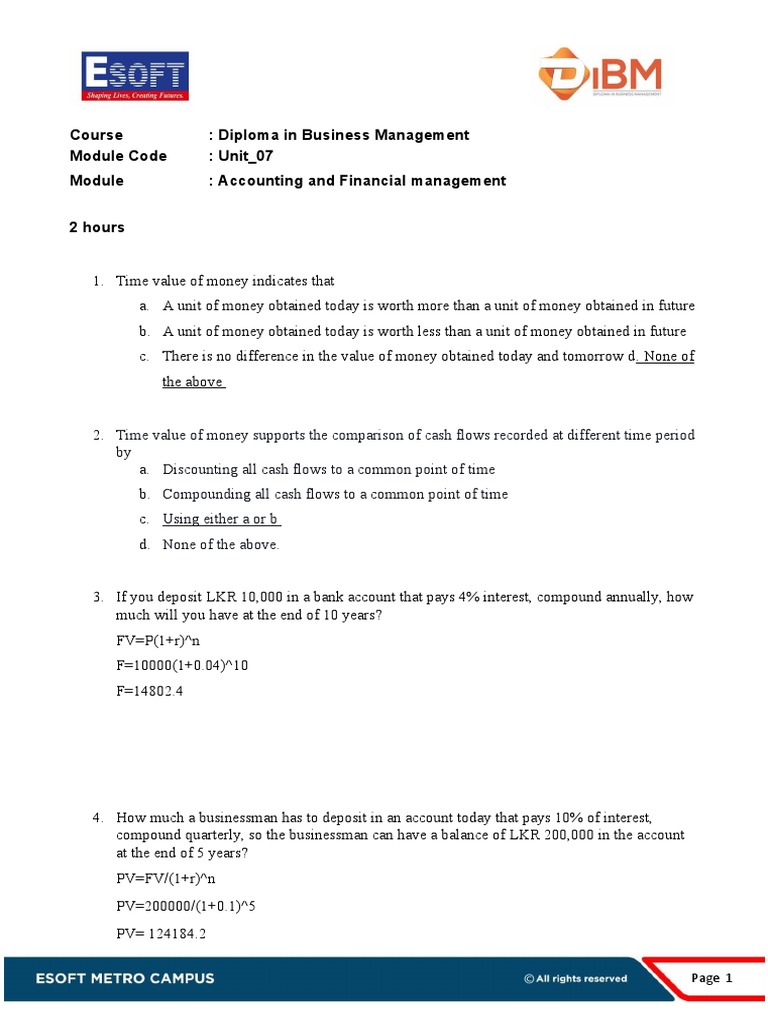 Unit 7 Tutorial 03 Business Management | PDF