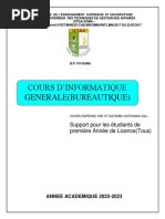 Cours de L'informatique Bureautique | PDF | CD-ROM | Informatique