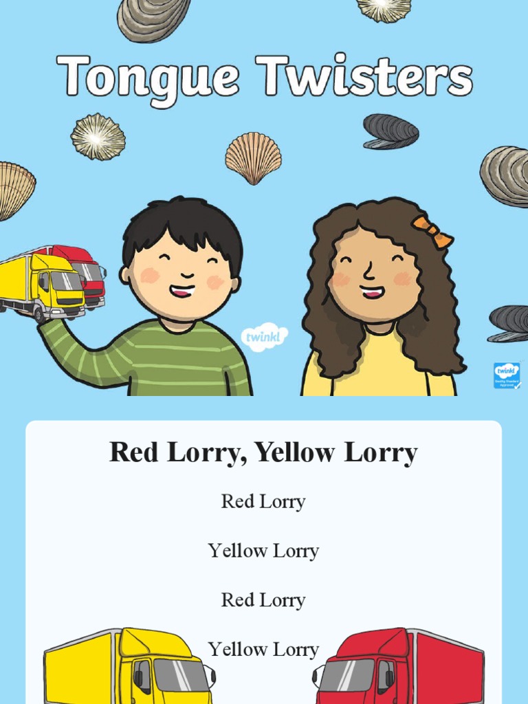 Tongue Twisters for Kids | PDF | Cooking, Food & Wine | Mystery ...