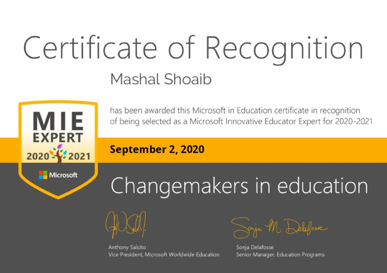 Microsoft Innovative Educator Expert 2020 2021 Badge20210122-58-17uer7h ...