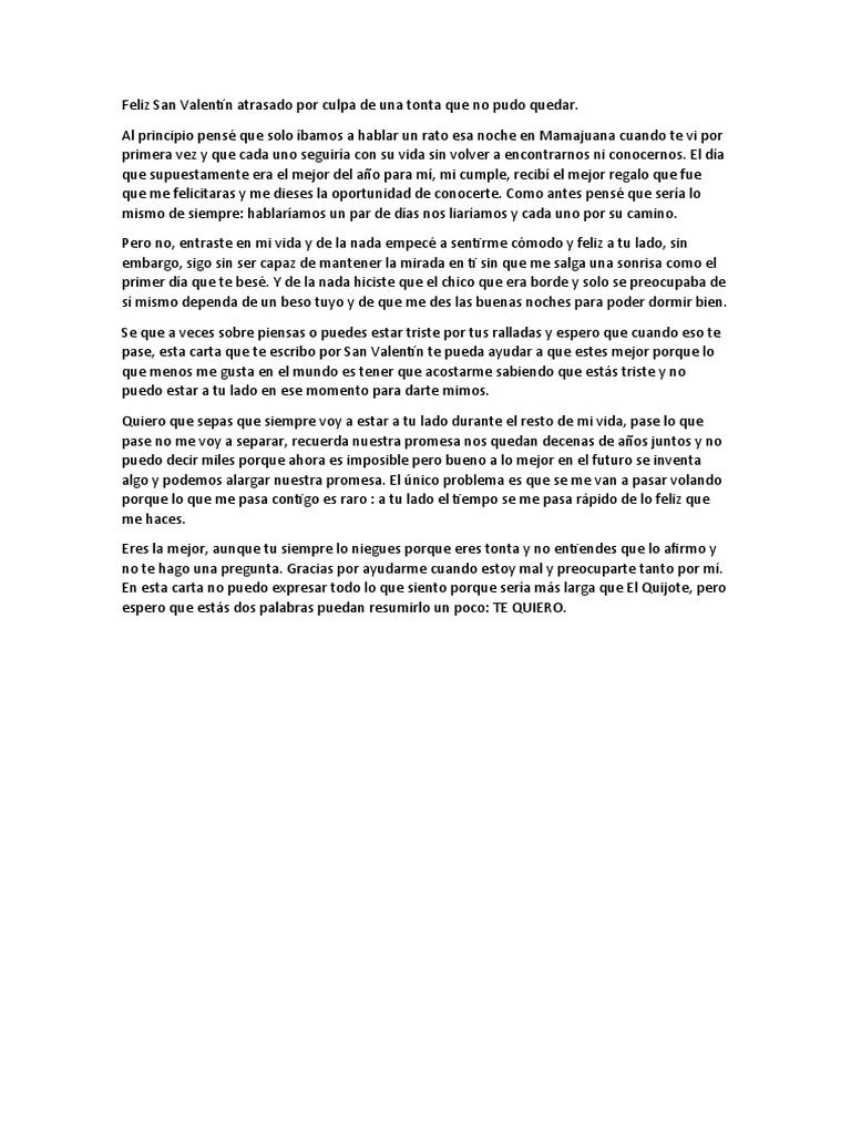 Carta San Valentin | PDF