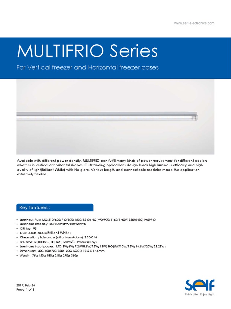 Multifrio Series Luminaire Specifications | PDF | Electromagnetism ...