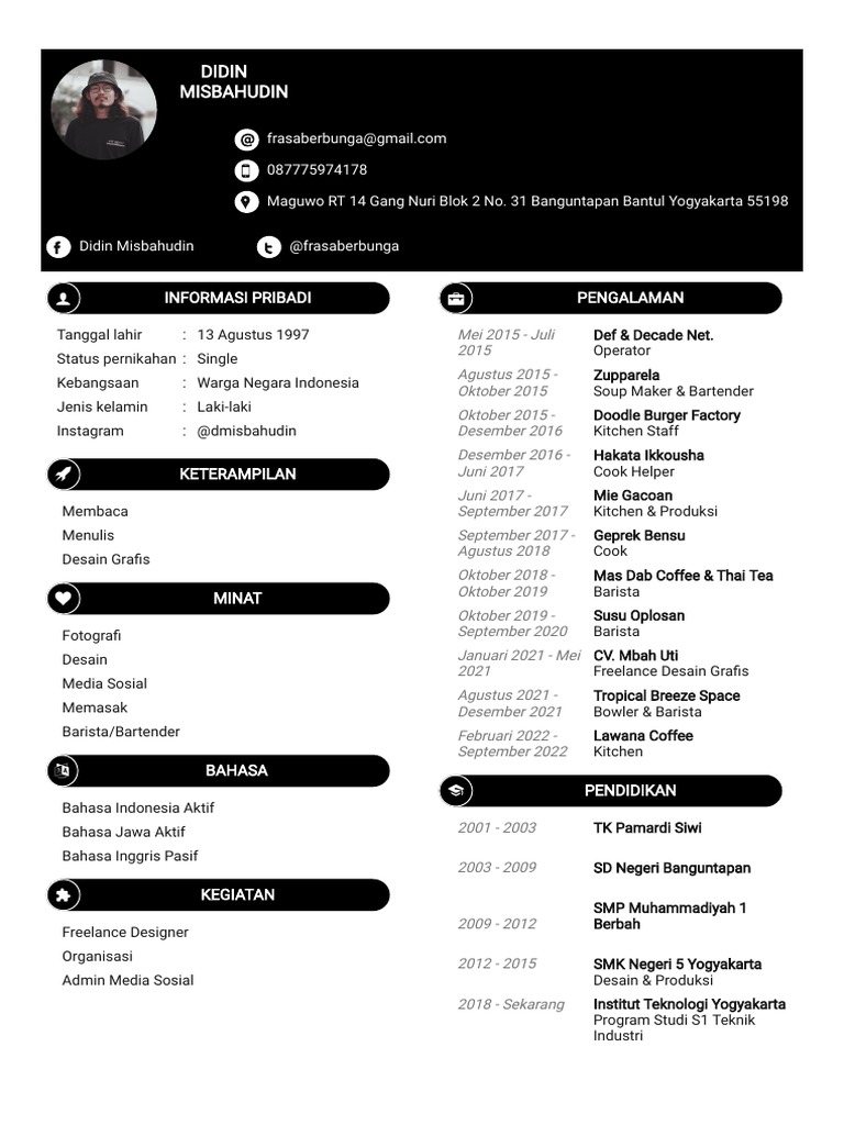 CV Didin Misbahudin | PDF