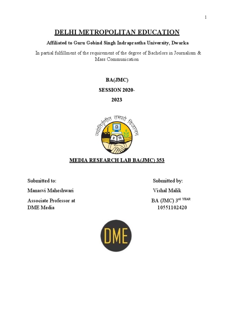 Vishal Malik Media Research Lab File | PDF | Marvel Comics | Survey Methodology