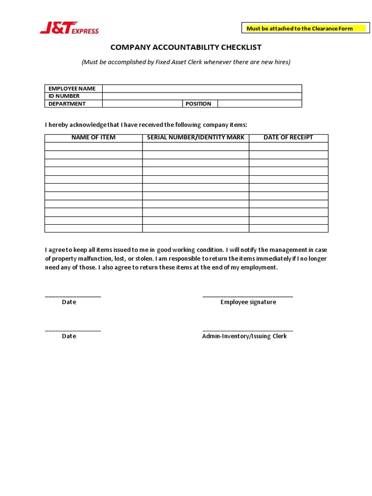 Accountability Checklist - 31926 - 196 | PDF