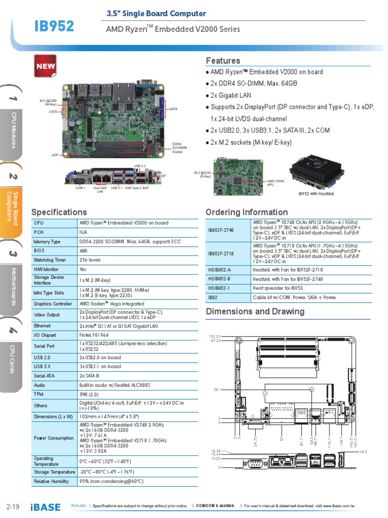 IB952 Datasheet | PDF | Usb | Computer Hardware