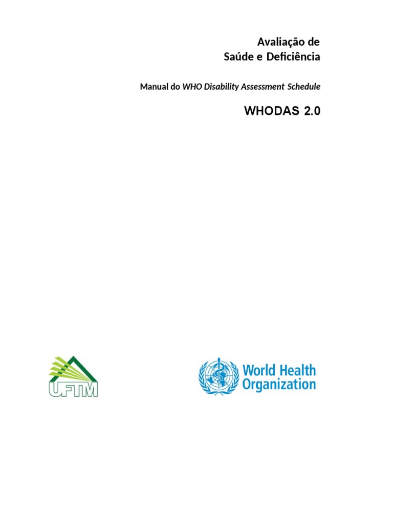 Whodas 2.0 | Download grátis PDF | Deficiência | Organização Mundial da ...