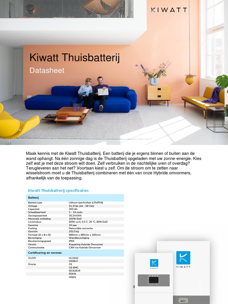 Kiwatt Powerwall - Datasheet v0.2 | PDF