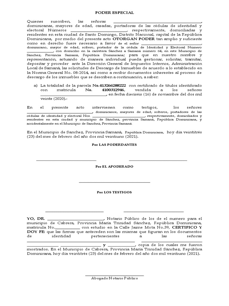 Poder Representacion en La Dgii | PDF | República Dominicana | Justicia