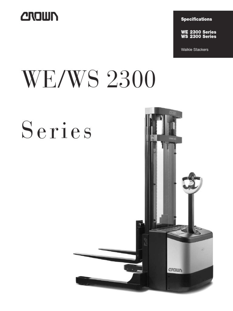 Crown Equipment Walkie Stackers We 2300 Series Manual Do Utilizador ...