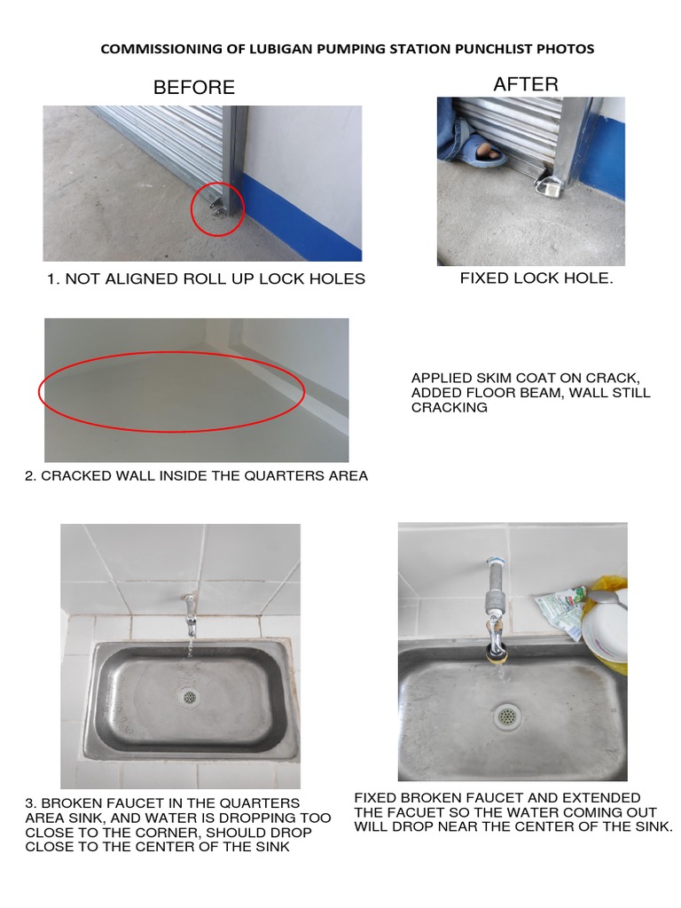Lubigan Punchlist Before and After PDF | PDF | Paint | Tile
