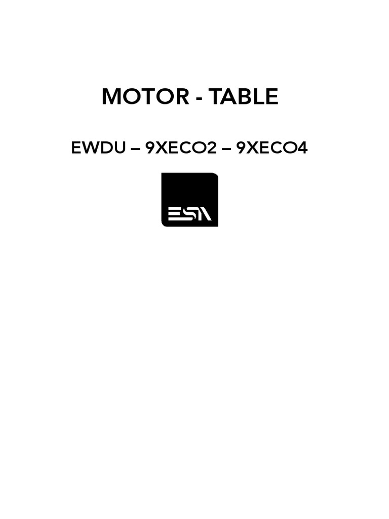 Motor Tables | PDF