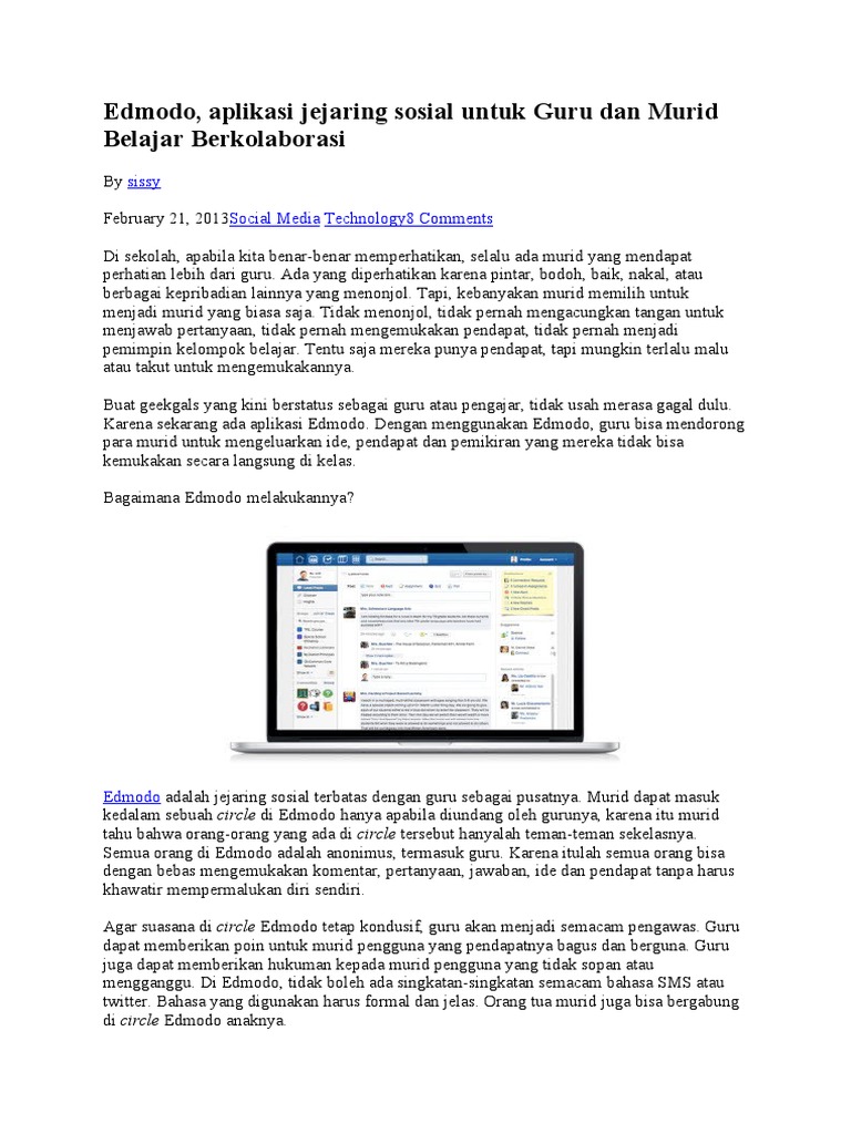 Penjelasan Edmodo Pdf