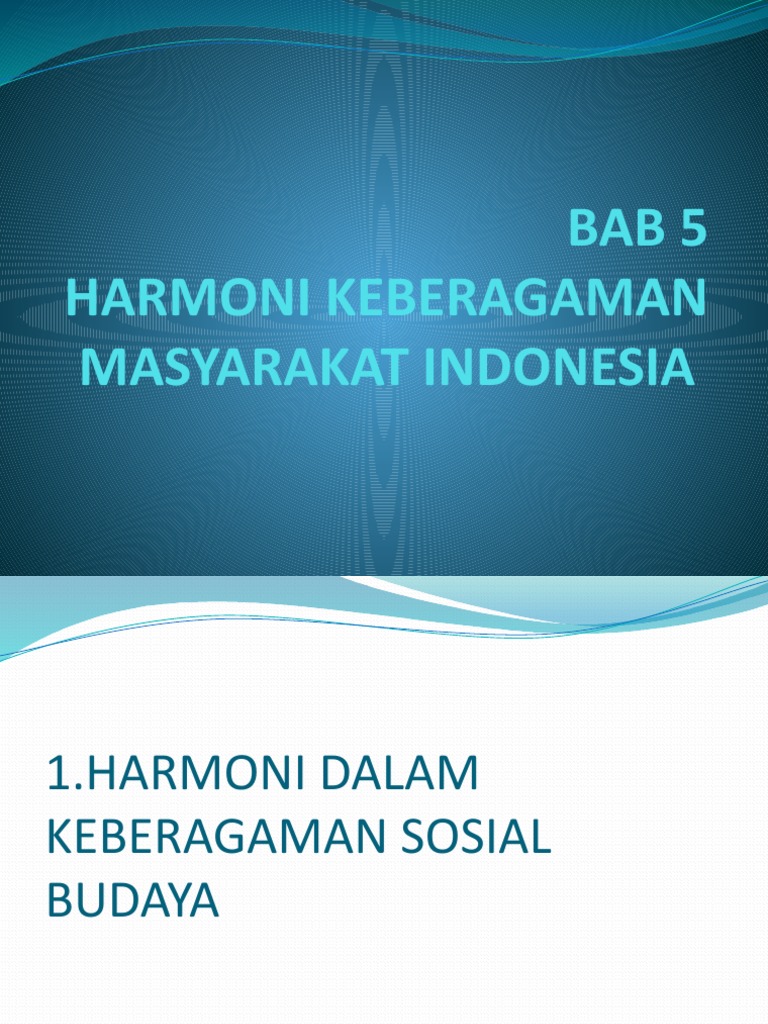 Bab 5 Harmoni Keberagaman Masyarakat Indonesia | PDF