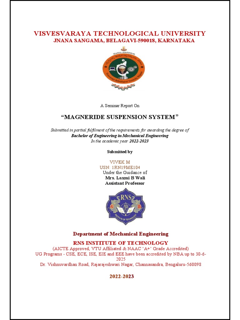 Technical Seminar-Report Format Word MAGNERIDE | PDF | Computers | Technology & Engineering