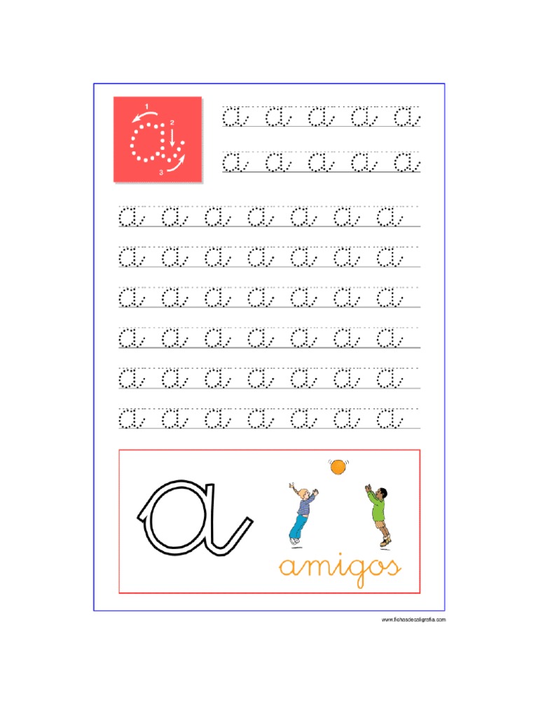 Escritura Manuscrita Vocales | PDF