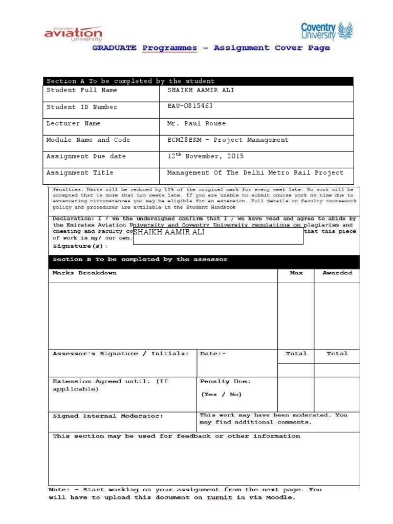 Delhi Metro Rail Project Management | PDF | Technology & Engineering