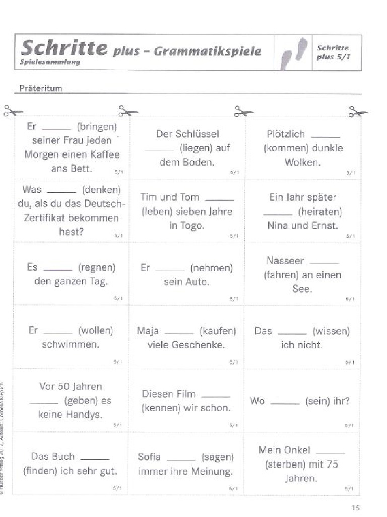 Lektion 2, Präteritum-Schritte | PDF