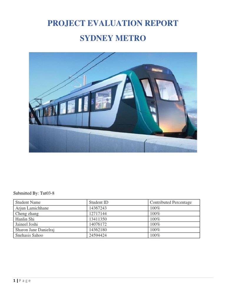 Economic Evaluation of Sydney Metro Final | PDF | Sydney | Rapid Transit Economic Evaluation of Sydney Metro Final | PDF | Sydney | Rapid Transit